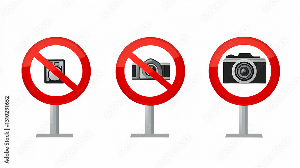 Bundle set prohibition sign no camera phone allowed, do not take ...