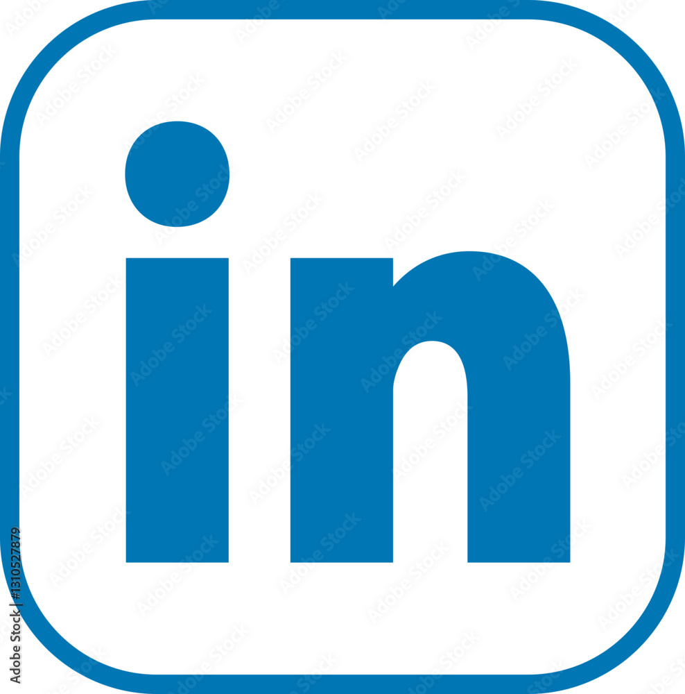 LinkedIn logo icon. Social media icon modern design isolated on transparent background ...