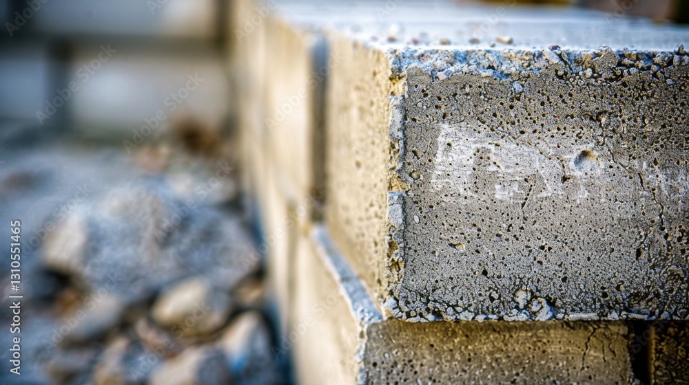 Stock-Foto „Cinder Block: A gray, concrete block commonly used in ...