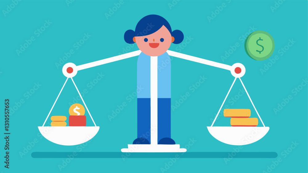 Vector de Stock Person Holding a Broken Scale A character trying to ...