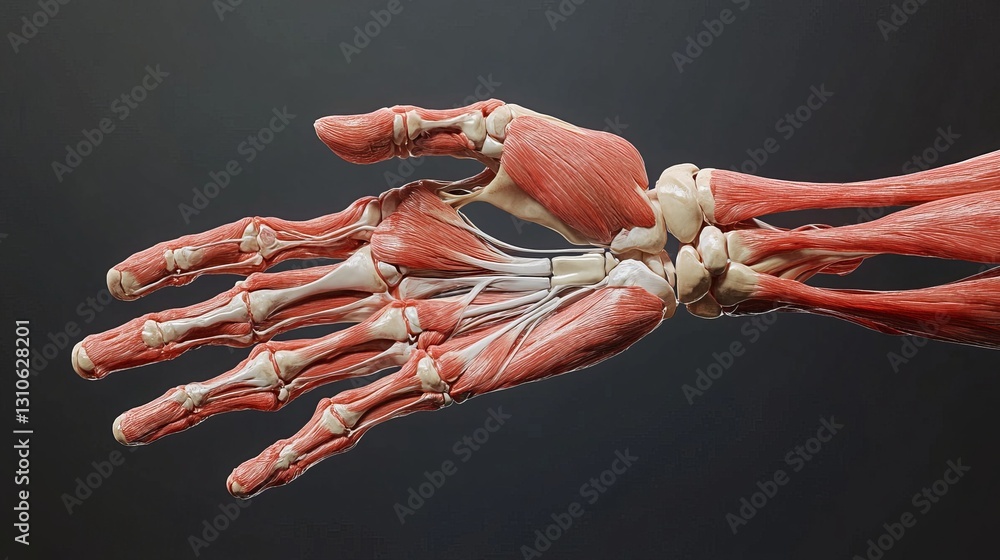 how the anatomy of the hand enables complex movements Stock ...