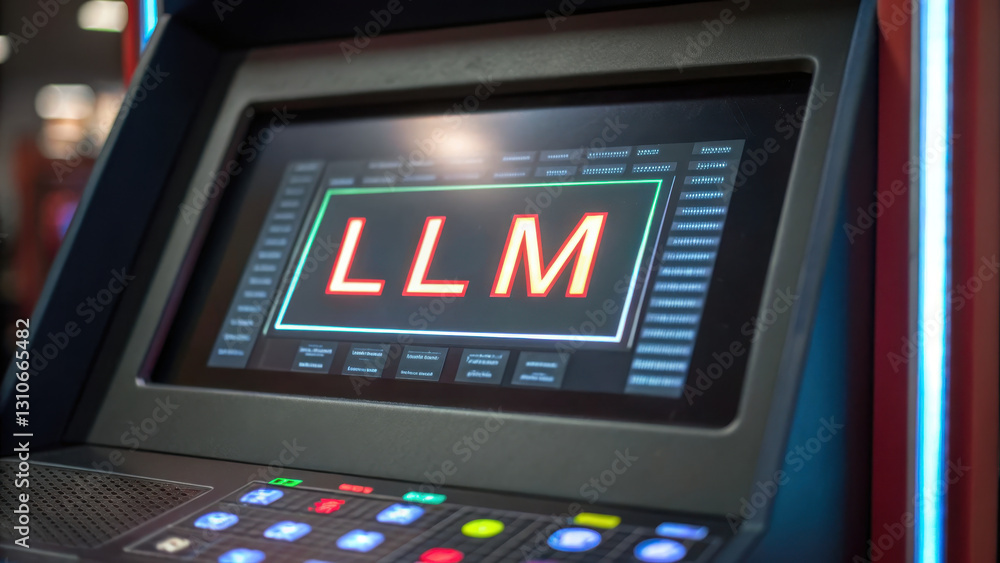 LLM - Large language model, Digital processing terminal displaying LLM ...