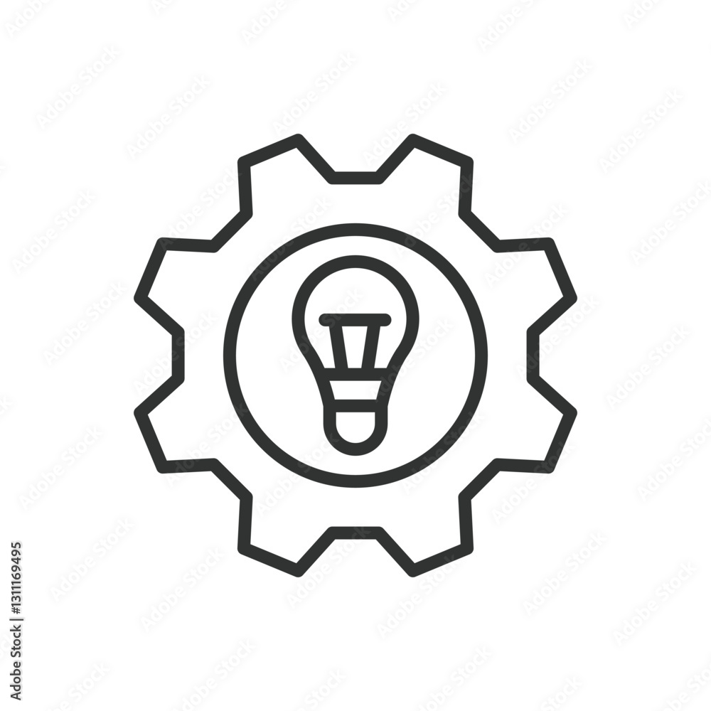 Innovation, icon in line design. Innovation, creativity, technology ...