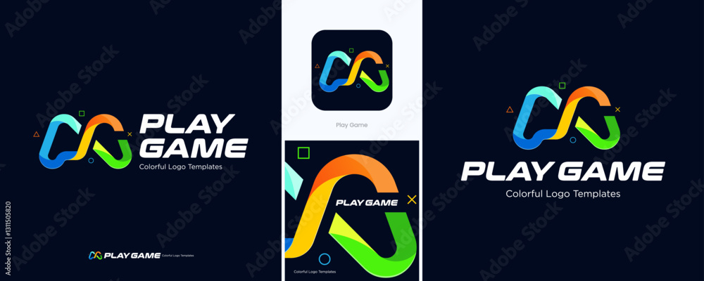 Game play logo design, Controller Joystick logo icon, Gaming online and ...