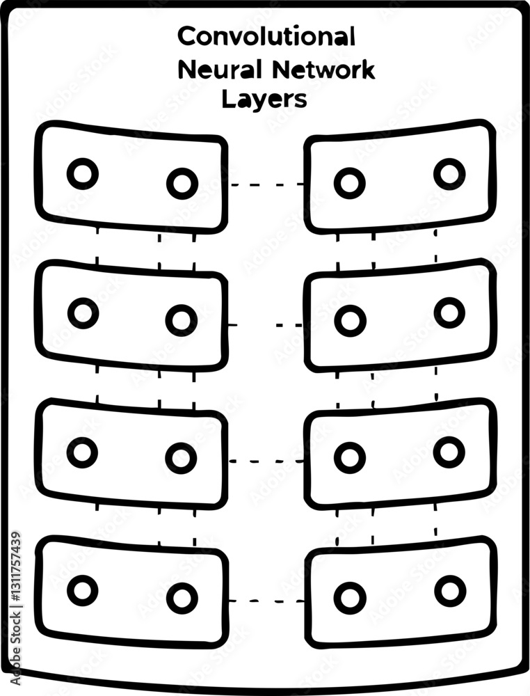 Vector de Stock A diagram illustrating the layers of a convolutional ...