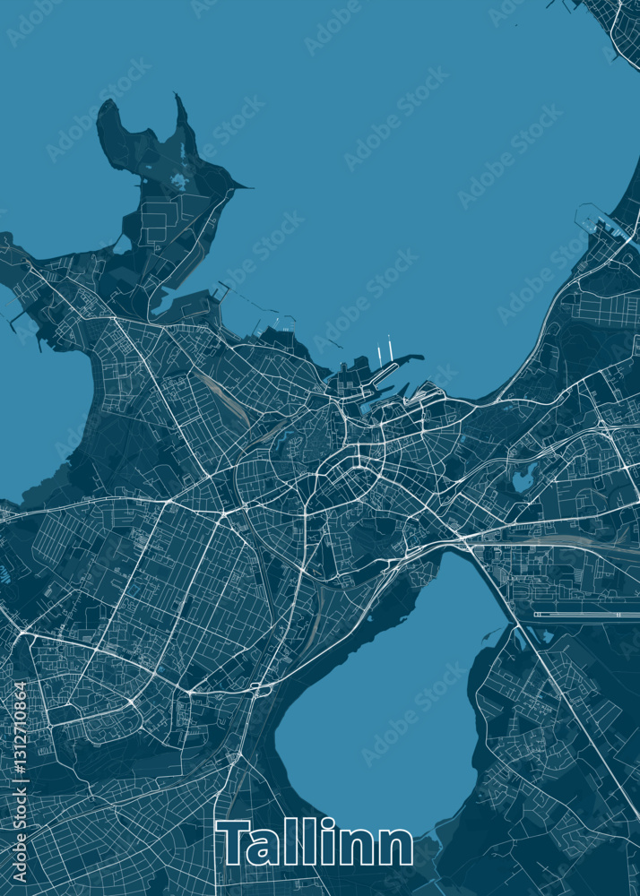 Stock-Vektorgrafik „This is a detailed map of Tallinn, Estonia ...