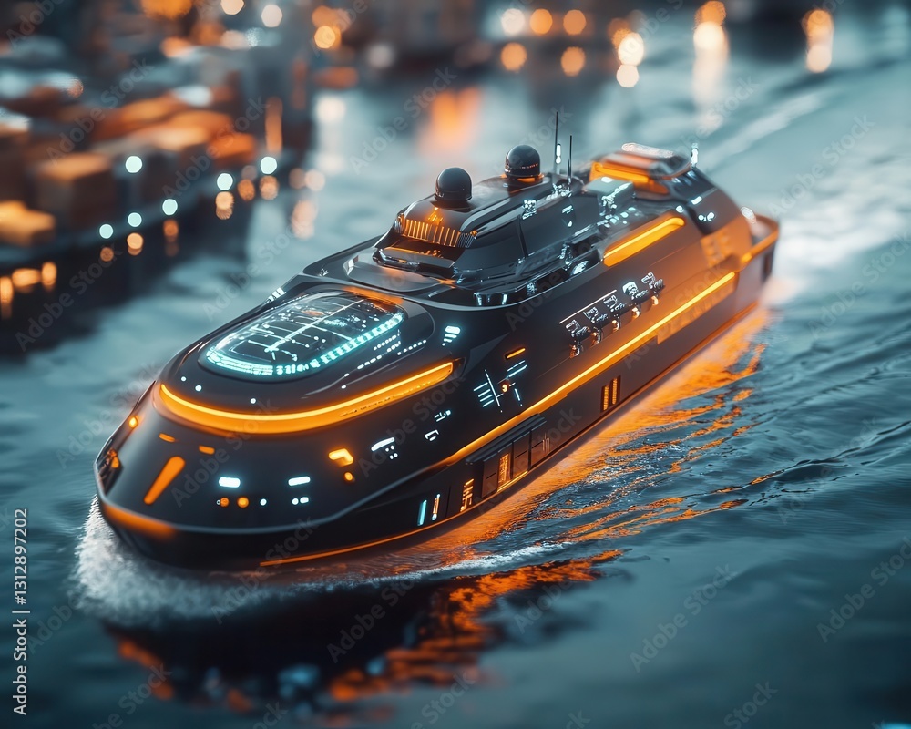 Autonomous ships using AI to navigate the seas and transport goods ...
