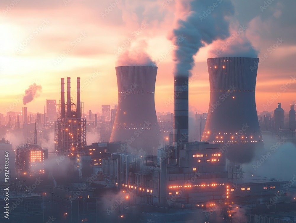 Nuclear power plants generating electricity with minimal carbon ...