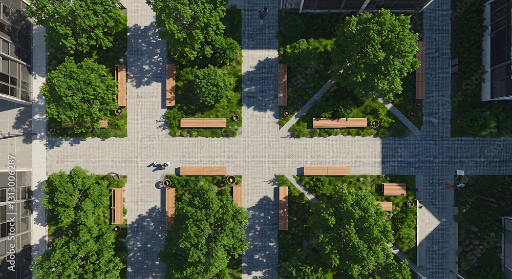 wooden landscaping Collection vector plan view symbols Set benches top ...