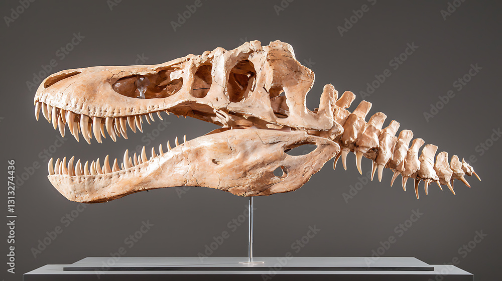 Fossil discovery t-rex skull exhibit natural history museum educational ...