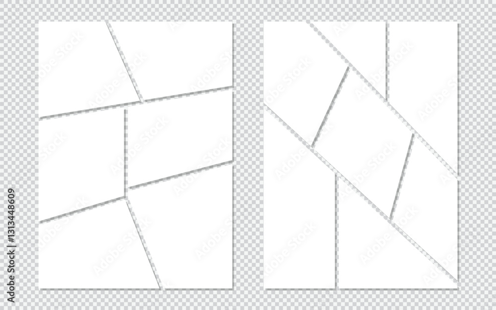 collection of storyboard layouts for collage grid manga comics. Comic ...