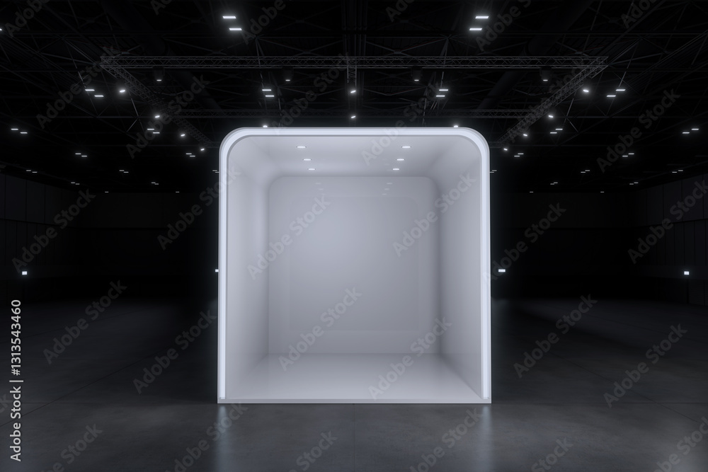 Exhibition stand for mockup and Corporate identity,Display design.Empty ...