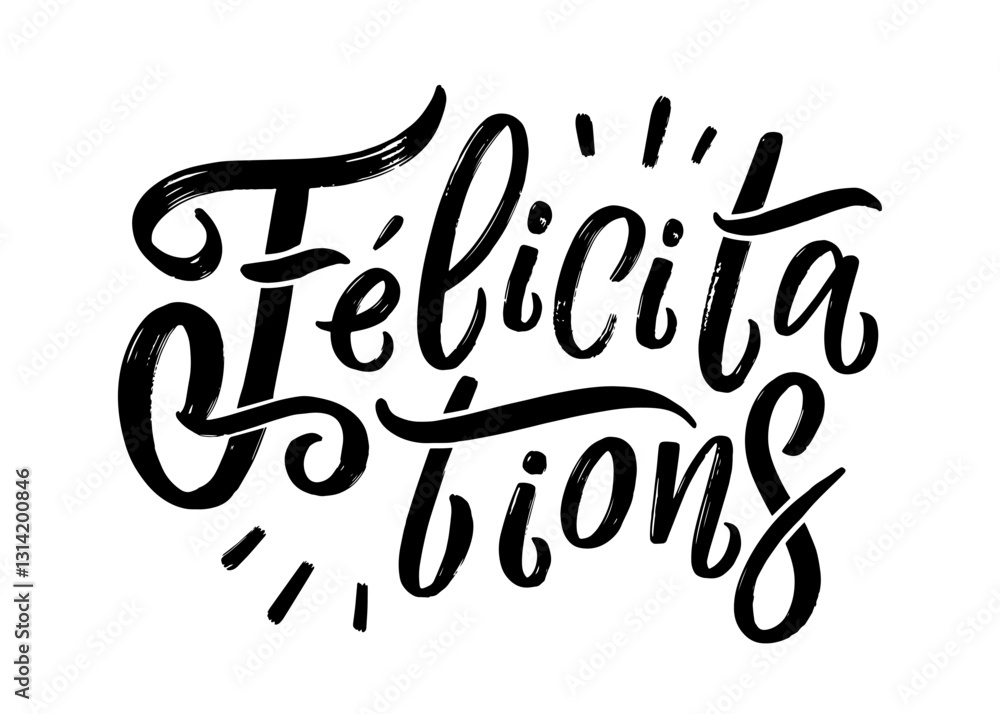 Image vectorielle Stock Félicitations/Congratulations. Elegant ...