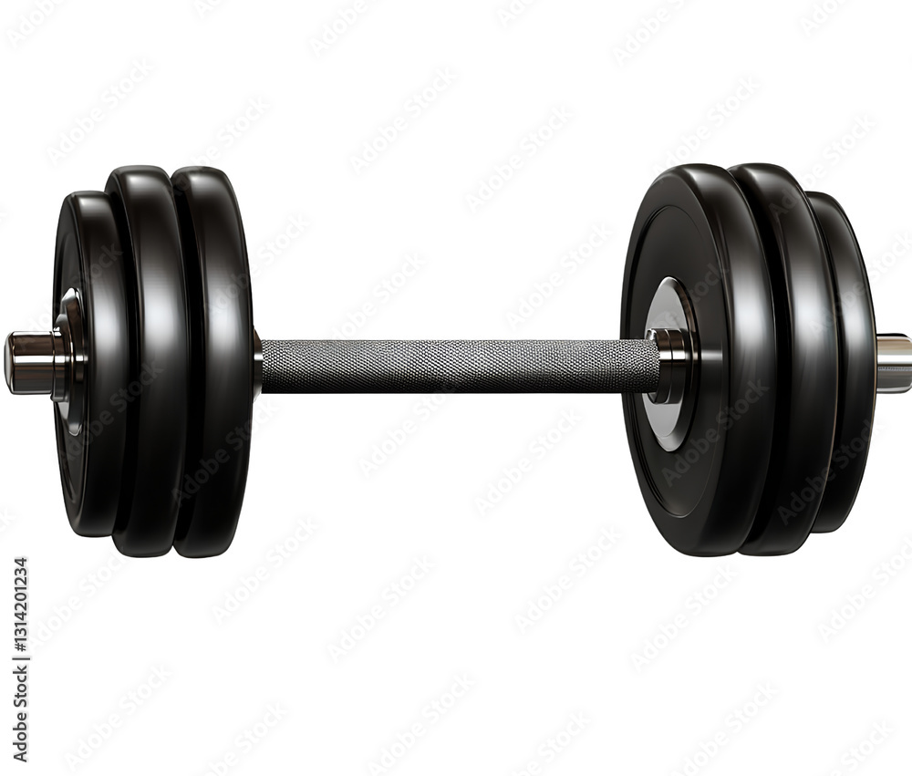 Black dumbbell isolated on transparent background, png. photo cutout ...