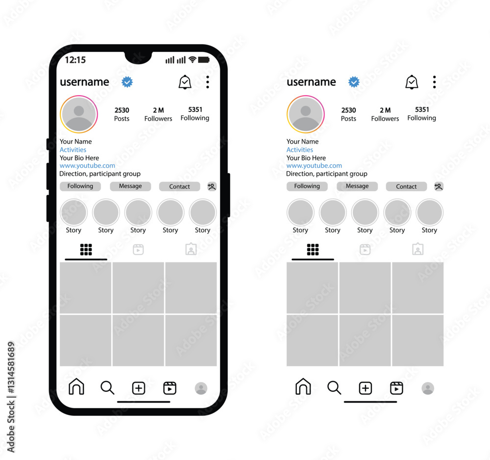 Instagram post frame mockup new updates. Mock up template design ...
