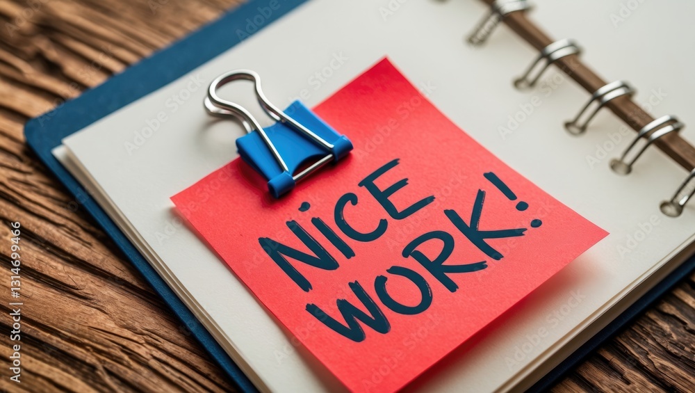 Foto de Stock Document featuring a red note with the handwritten ...