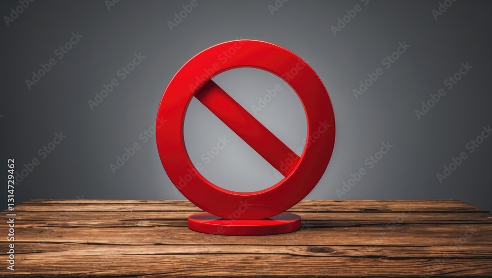 Foto de Stock Red prohibition symbol NO. Restrictions and regulations ...