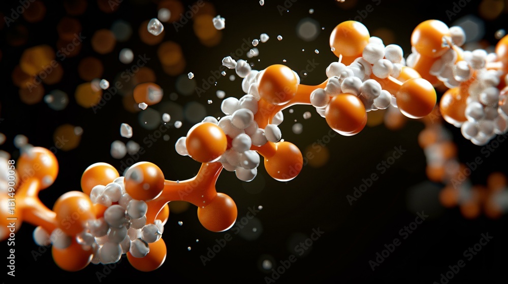 Artistic representation of genetic art blending a swirling DNA helix ...