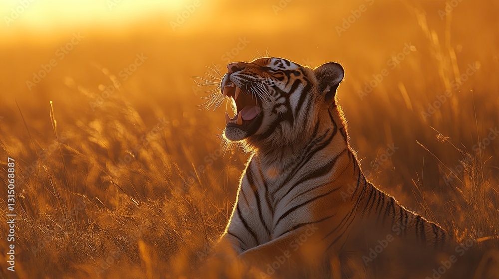 What makes a tiger's roar so powerful? Write a detailed description of ...