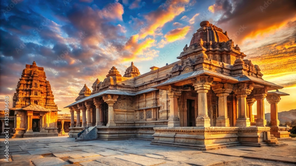 Vijaya Vittala Temple Hampi Sunset: High-Resolution Medieval Indian ...