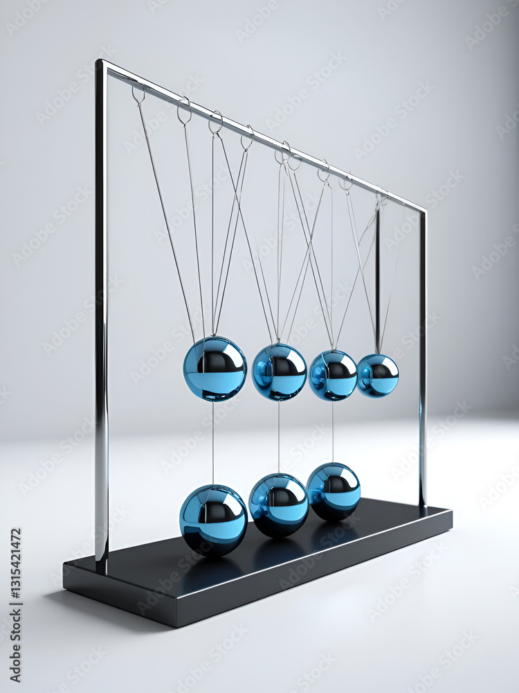 Mindfulness and Focus - cause and effect relationship. A Newton cradle ...