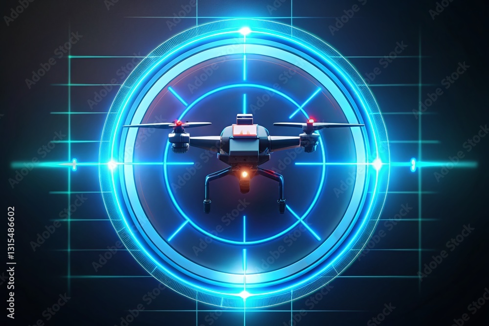 Cyberpunk Drone Targeting HUD Animation Reveal: Futuristic Sci-Fi UI ...