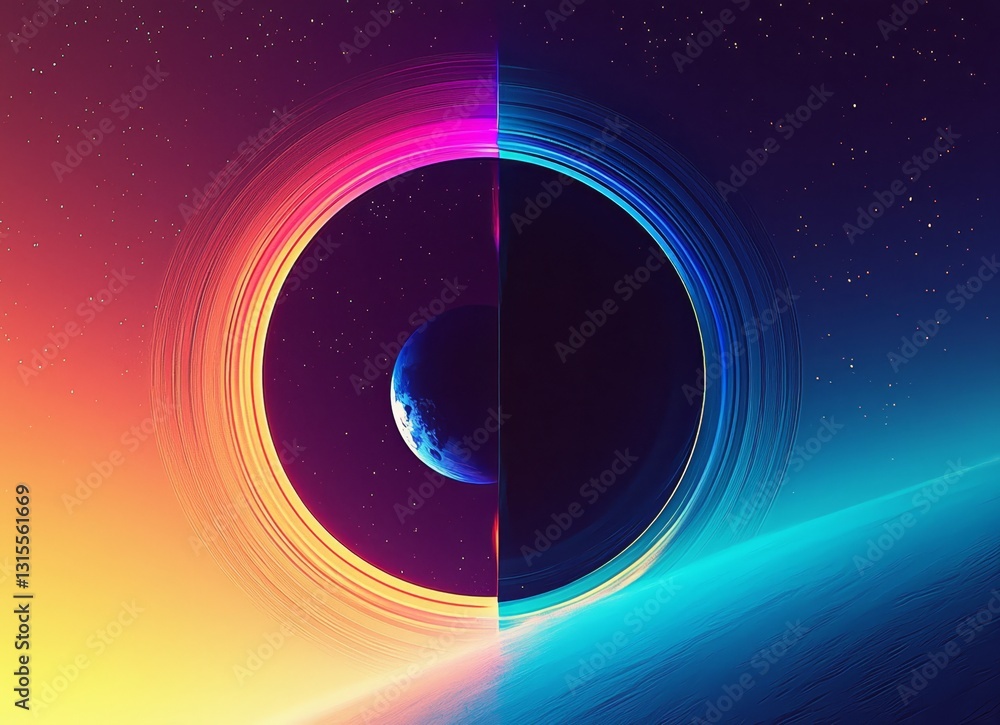 Explore the harmonious balance of cosmic visuals with a focus on ...