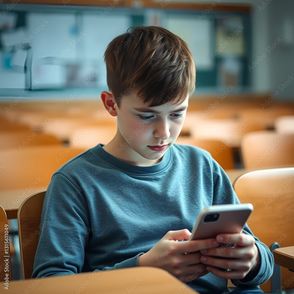 Teenager Facing Cyberbullying in Isolation. Poignant Moment of a Victim ...
