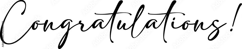 Congratulations calligraphy. Calligraphic banner. Hand lettering ...