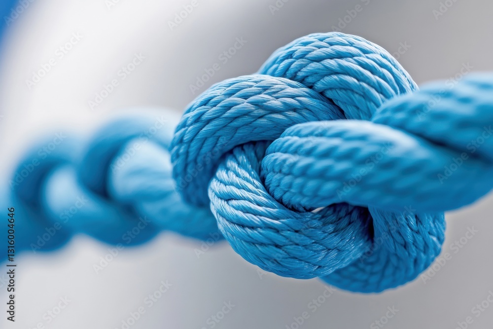 Quantum Cybersecurity Metaphor Azure Nautical Rope Knot Visualizing ...