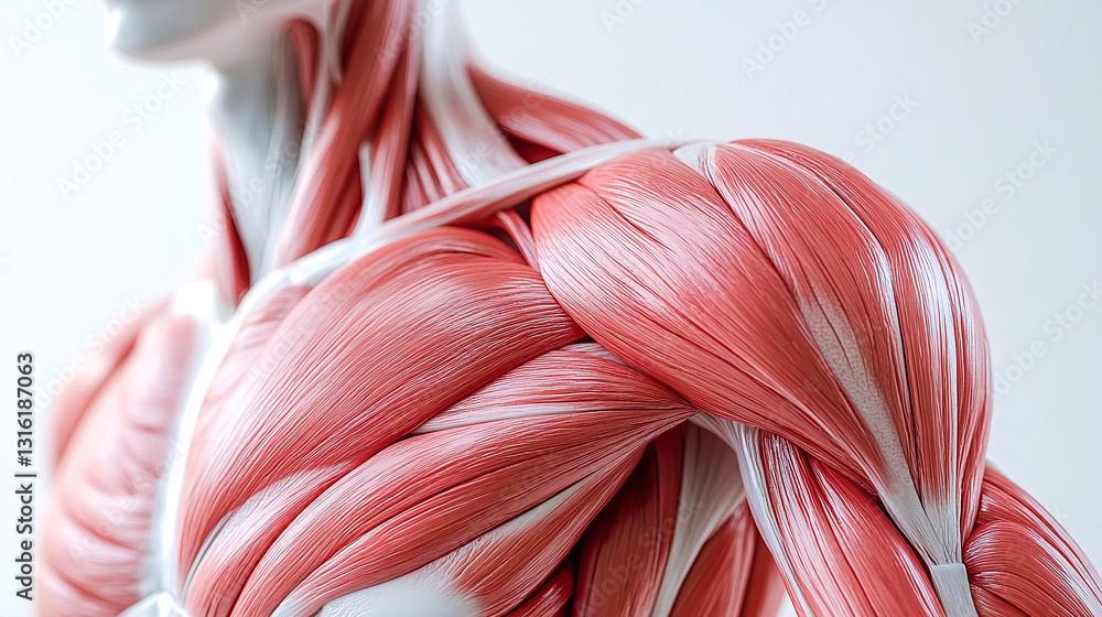 3d render shoulder joint and musclesHuman anatomy muscle ...