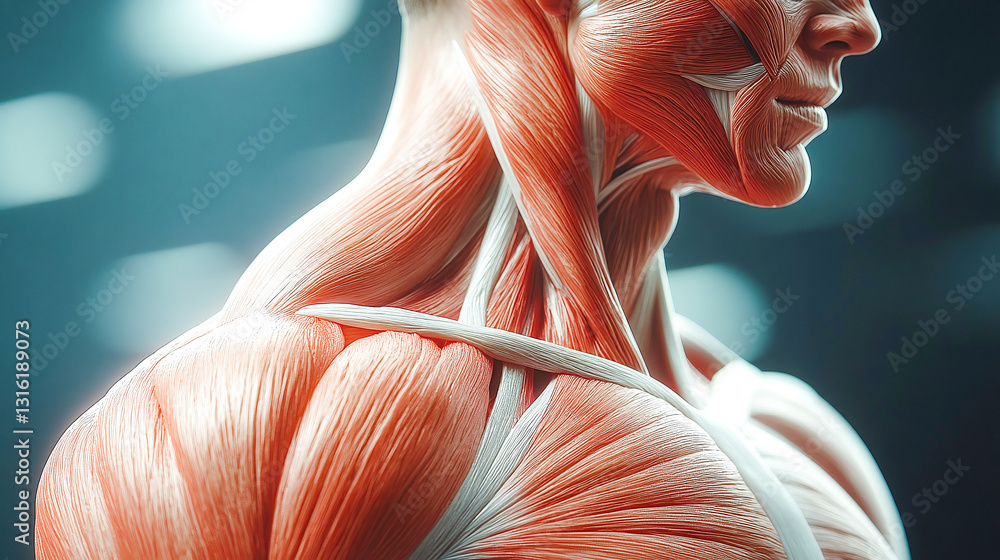 3d render shoulder joint and musclesHuman anatomy muscle ...