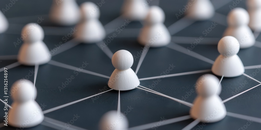 knowledge expansion cognition strategy concept. Network of white ...