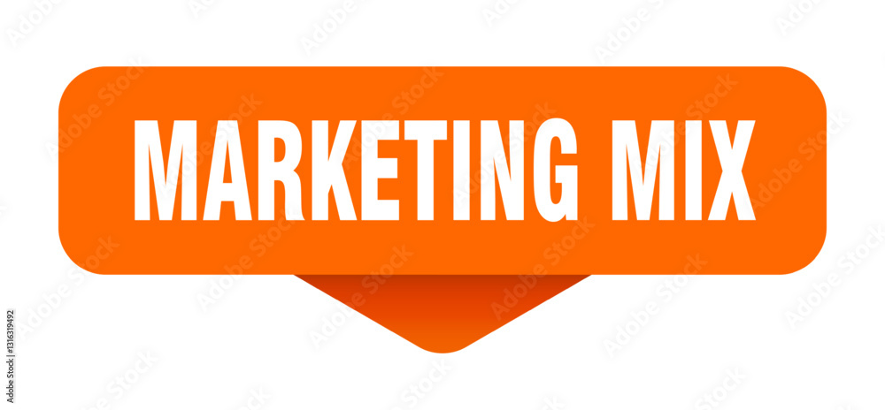 marketing mix sticker. marketing mix sign on transparent background ...