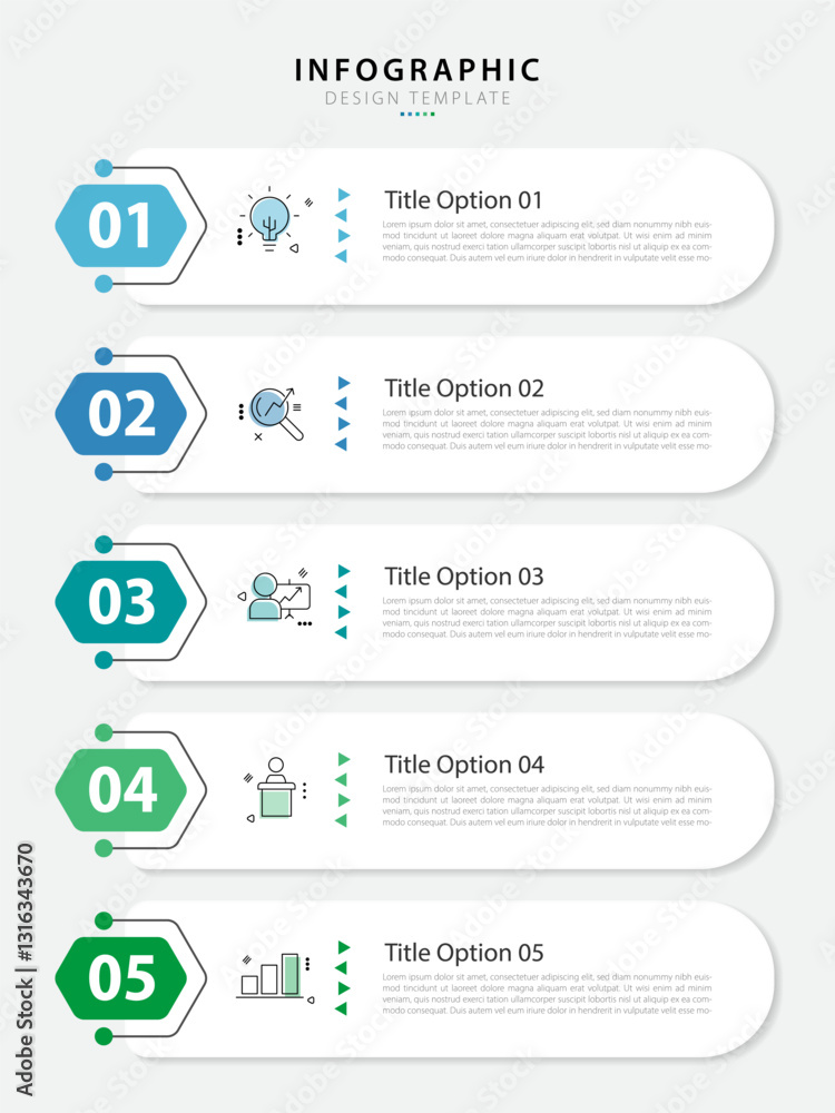 Timeline Creator infographic template. 5 Step timeline journey ...