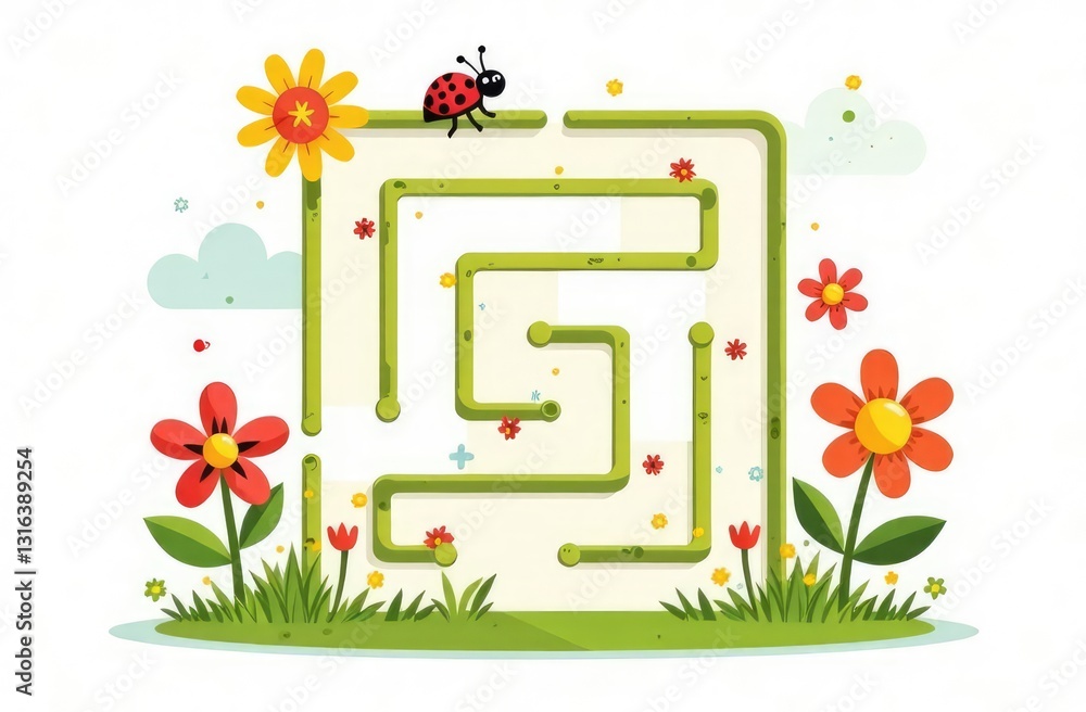 Labirint with enter and exit. Maze vector kids game. Round or square ...