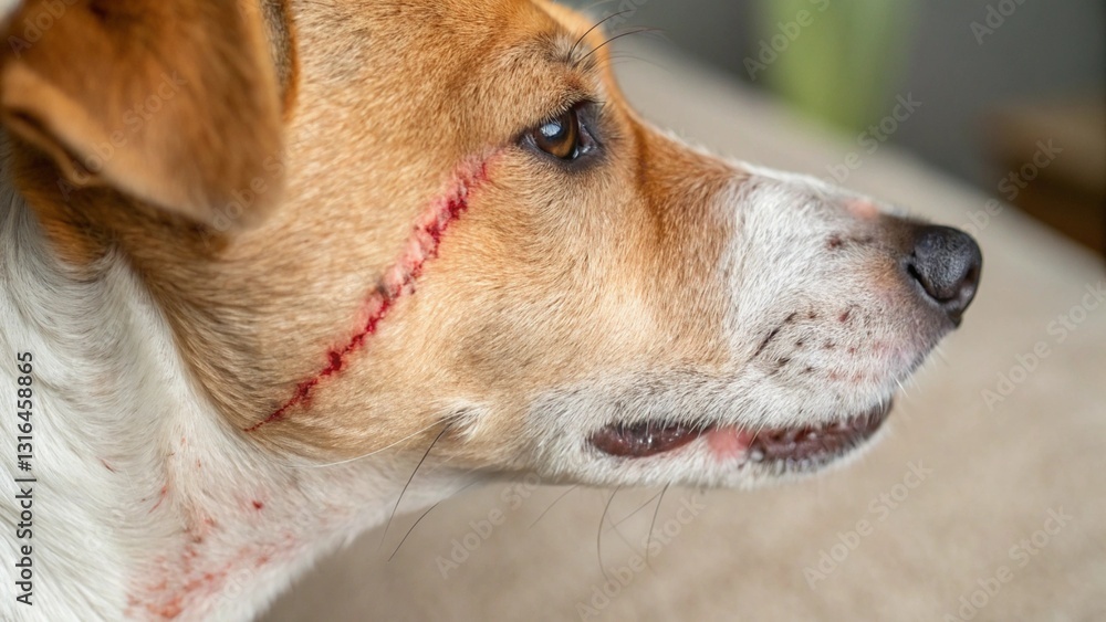Attacked Injured Dog in Bites, Wounds and Scratches, Dogs Attack, Puppy ...