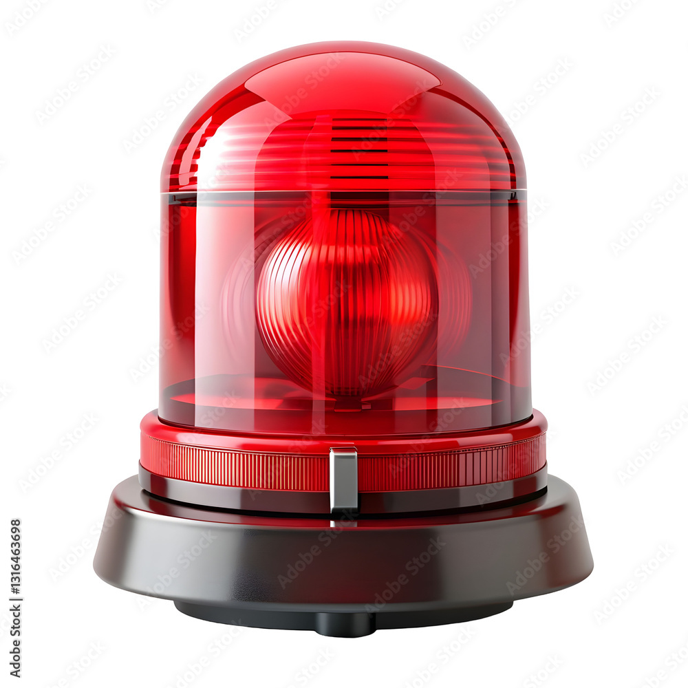 Red emergency light isolated on transparent background, PNG Stock Photo ...