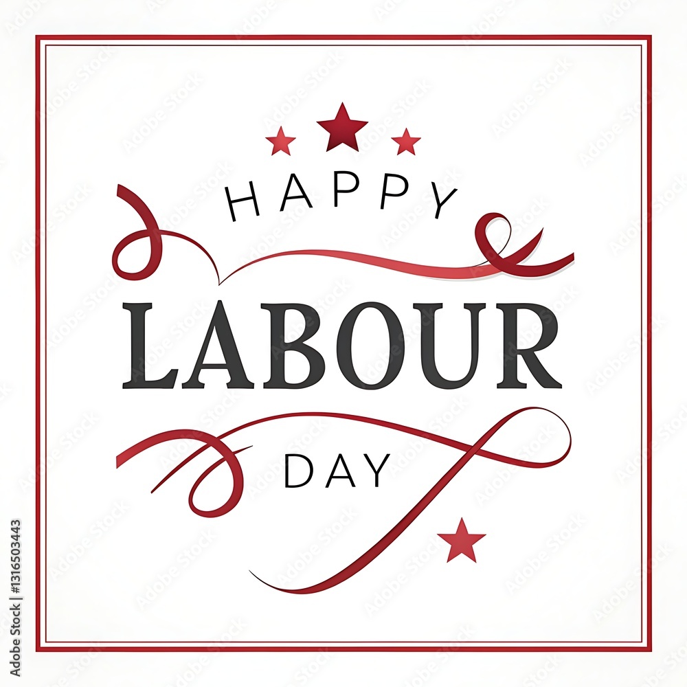 Happy labour day text with retro typography style, bold handwritten ...