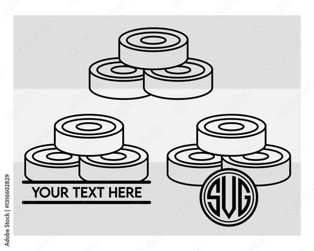 carrom coins svg silhouette, carrom coins outline, sports svg, carrom ...