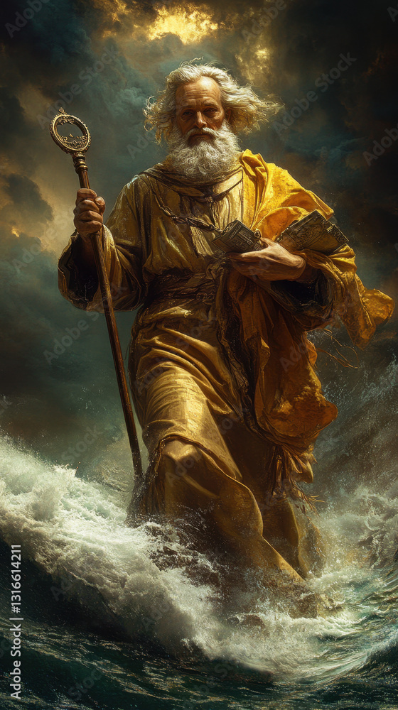 Antiguo Dios del Océano: Sabiduría Eterna y Poder Divino en la ...