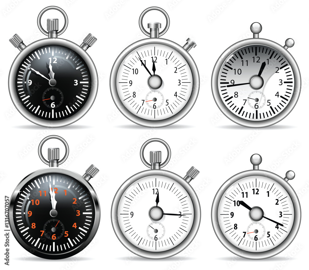 time clock icons.eps Stock Vector | Adobe Stock