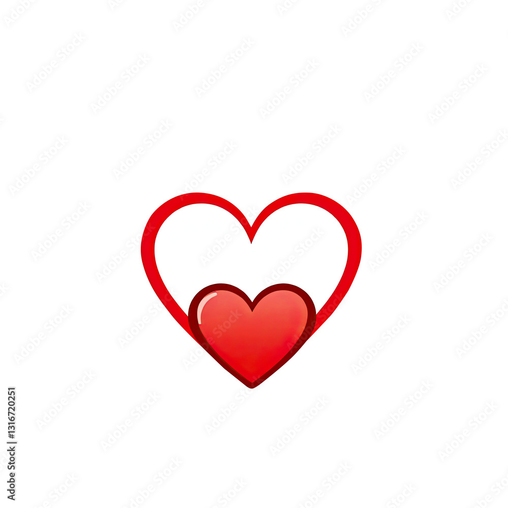 red heart with transparent background PNG and JPEG image Stock ...