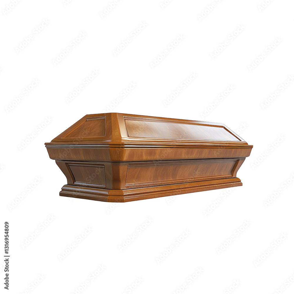 Elegant Mahogany Wood Coffin - Funeral Service, Burial, End of Life ...