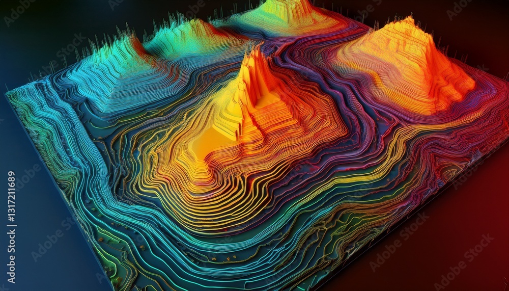 Generated image DEM digital elevation model. GIS lidar product made ...