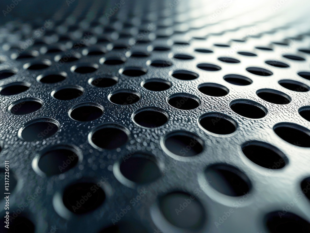 Raised Texture Perforated Metal Surface High Resolution Close Up for ...