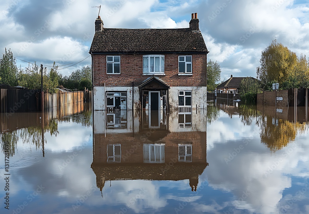 Inventory of Flooded Homes in the UK After Severe Weather Events Stock ...
