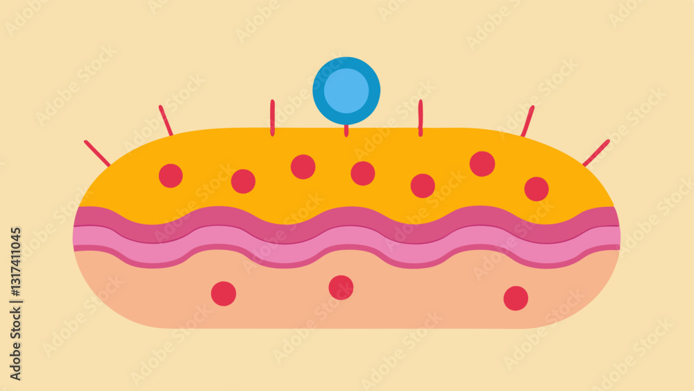 Skin Barrier Repair An illustration showing exosomes reinforcing the ...