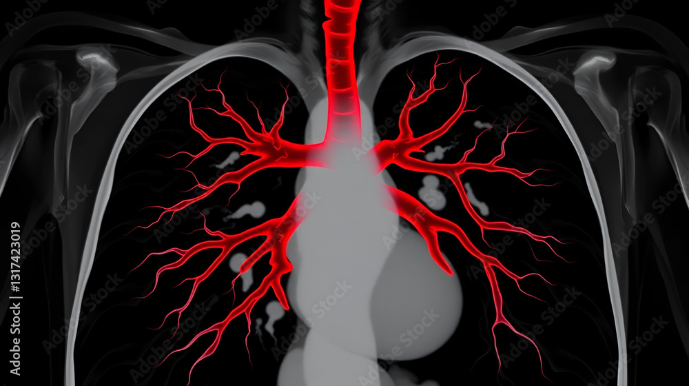 Medical themes: Chest angiography showing complex tetralogy of fallot ...