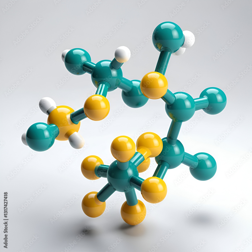 ammonia molecular structure, 3d model molecule, binary hydride ...